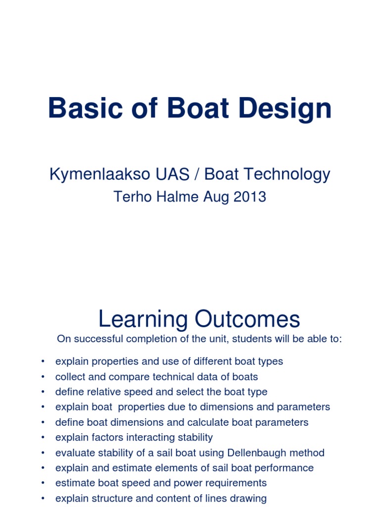 Basic of Boat Design | PDF | Watercraft | Ships
