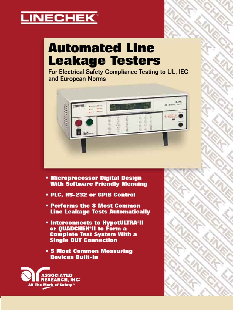 Automated Line Leakage Testers: For Electrical Safety Compliance ...
