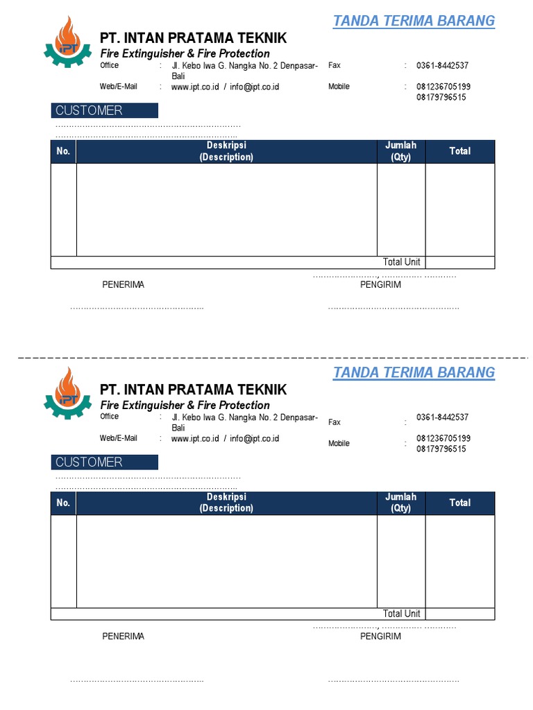 Tanda Terima Barang | PDF