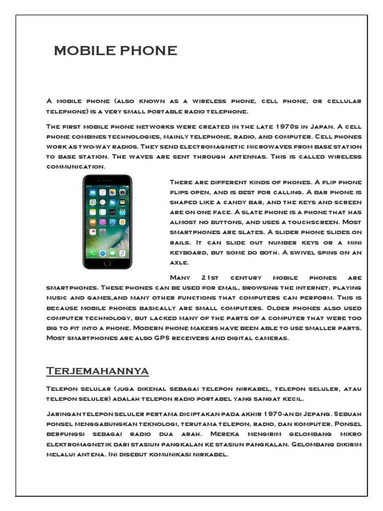 Mobile Phone | PDF