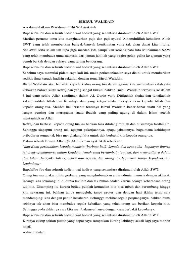 Naskah Pidato Mapsi | PDF