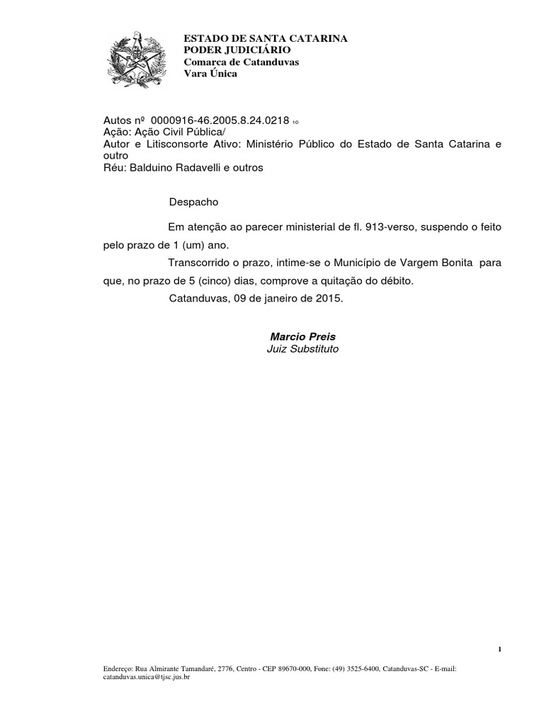 Modelo de Despacho | PDF