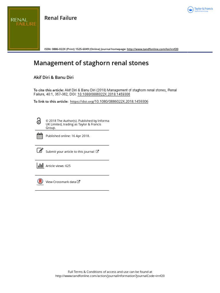 Management of Staghorn Renal Stones | PDF | Medical Specialties | Medicine