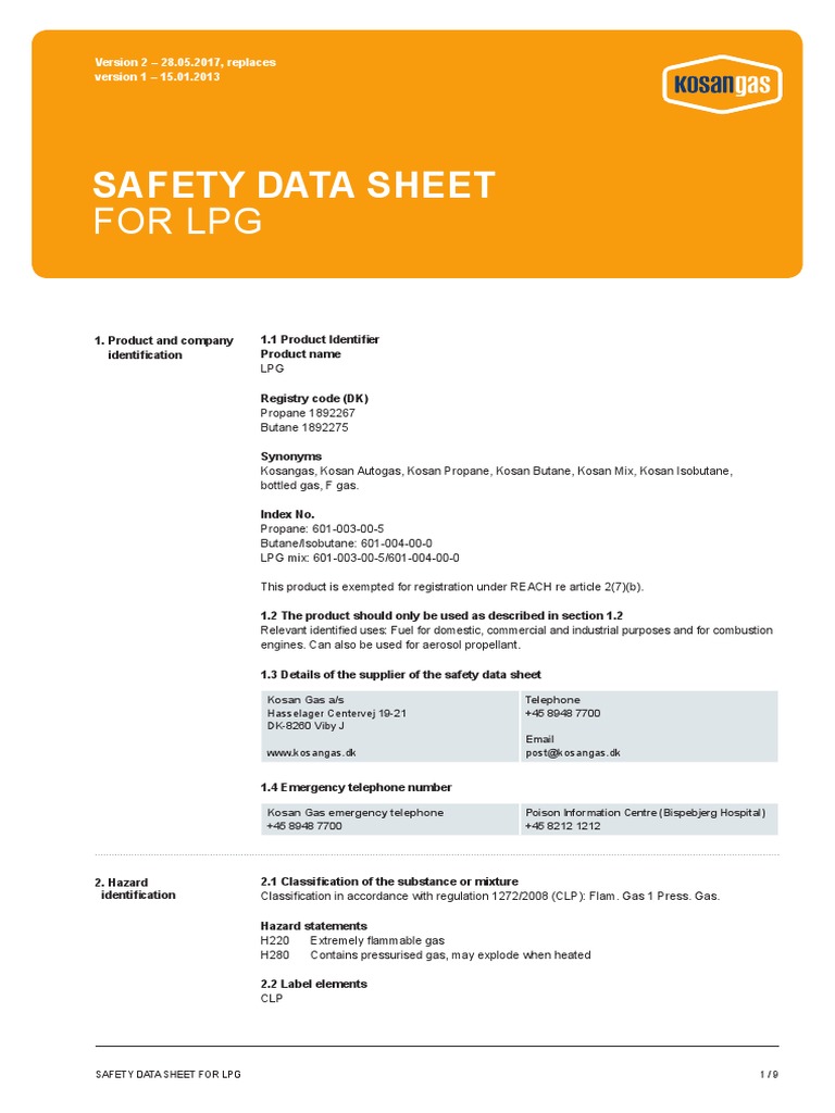 LPG Data Sheet | PDF | Liquefied Petroleum Gas | Propane
