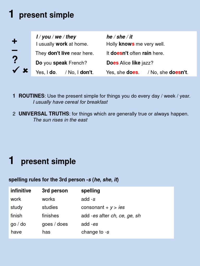 A Comprehensive Guide to Using the Present Simple and Present ...