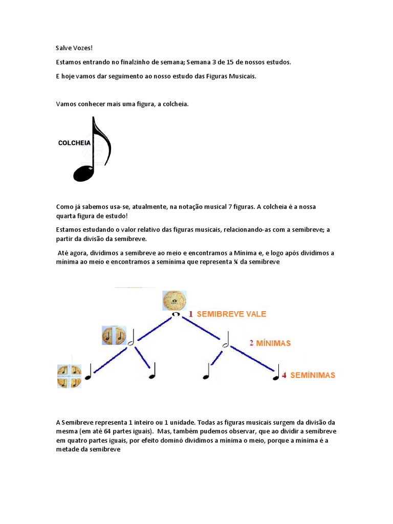 Figuras Musicais e A Colcheia | PDF | Poesia
