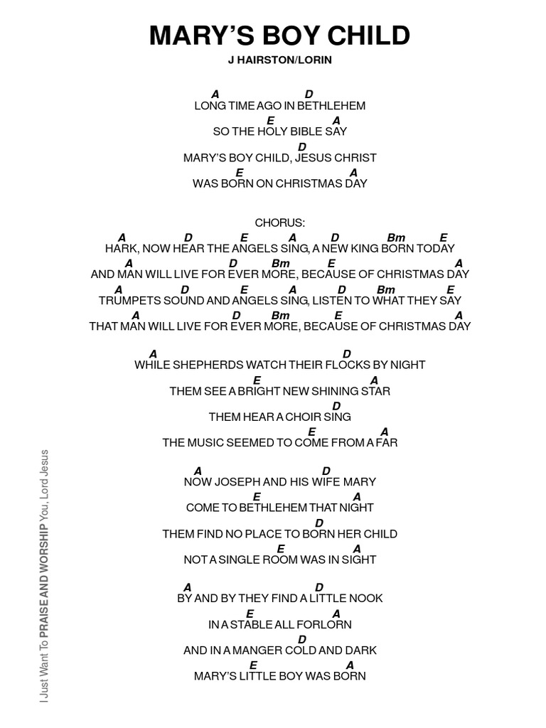 Mary Boy Child | PDF | Mary, Mother Of Jesus | Christmas