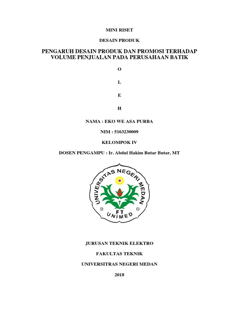 Mini Riset Depe Unimed | PDF