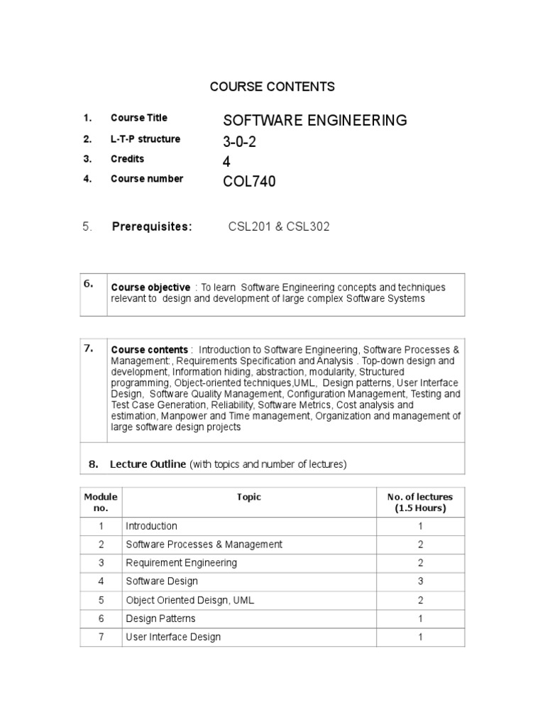 COL740 Soft Engg 2018 | PDF | Modular Programming | Reliability Engineering