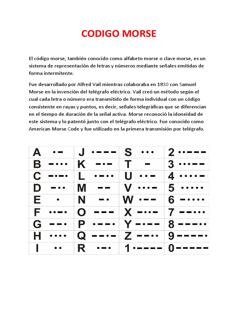 Codigo Morse D | PDF | Clásicos