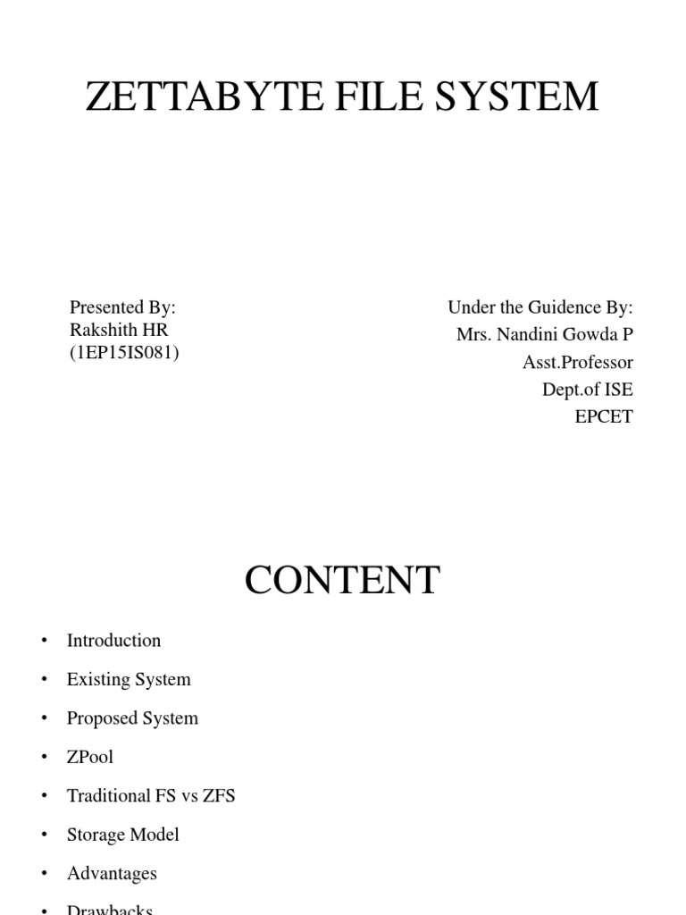ZFS | PDF | File System | Computer Data Storage