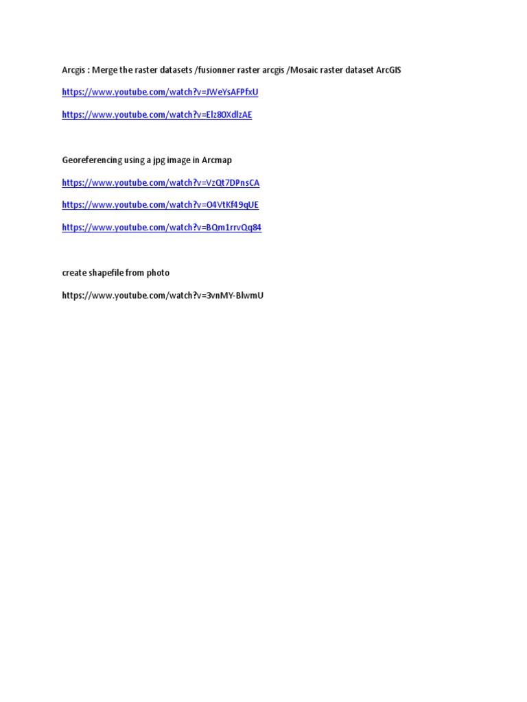 Arcgis: Merge The Raster Datasets /fusionner Raster Arcgis /mosaic ...