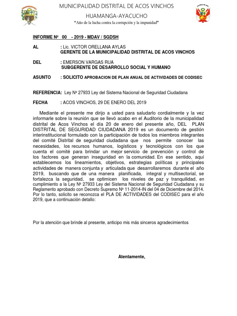 Informe Codisec | PDF | Responsabilidad | Instituciones sociales