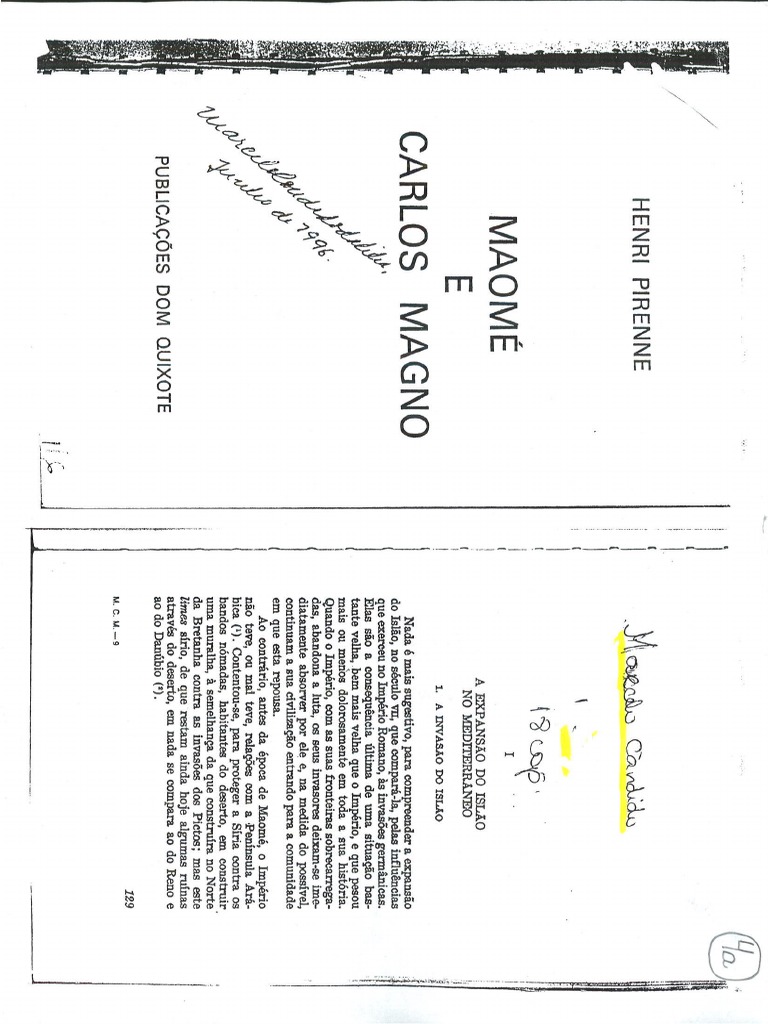 PIRENNE - Maomé e Carlos Magno PDF | PDF