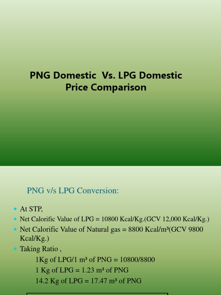 PNG Vs LPG Rate Comp | PDF | Liquefied Petroleum Gas | Fuel Production