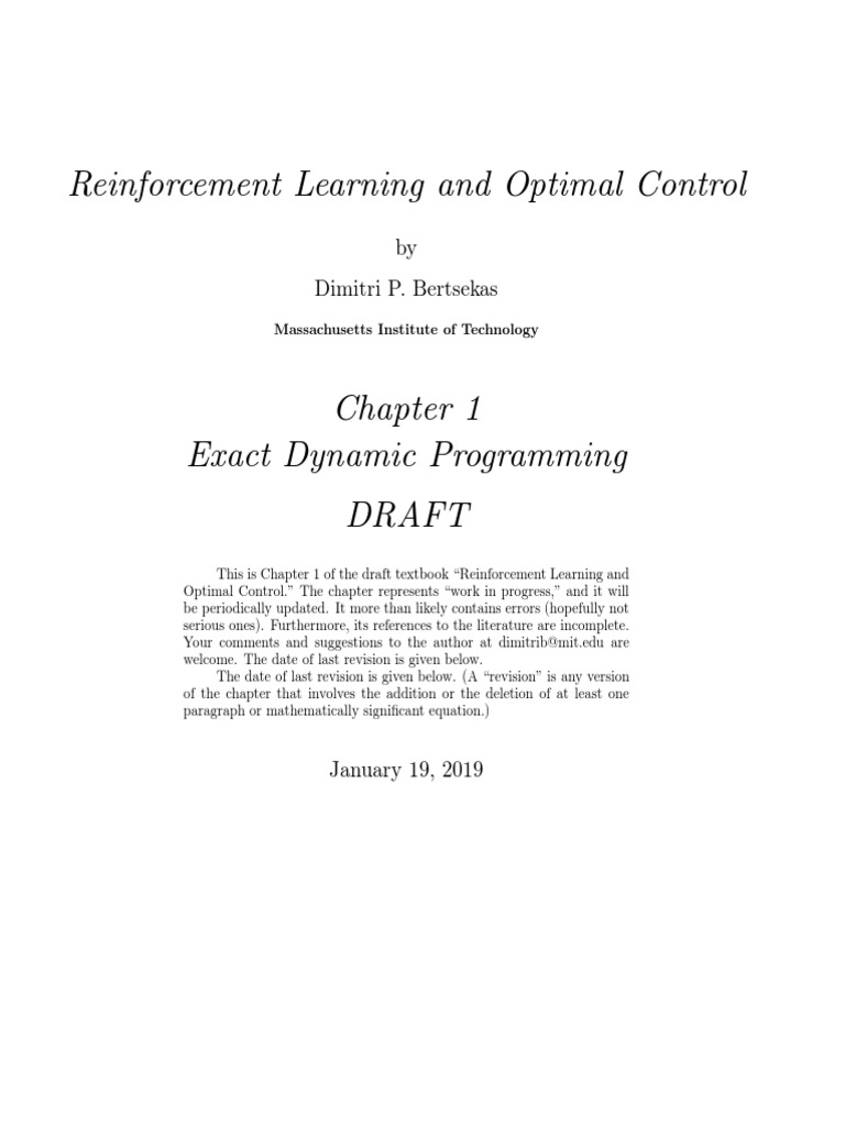Chapter 1 Pdf Pdf Dynamic Programming Mathematical Optimization