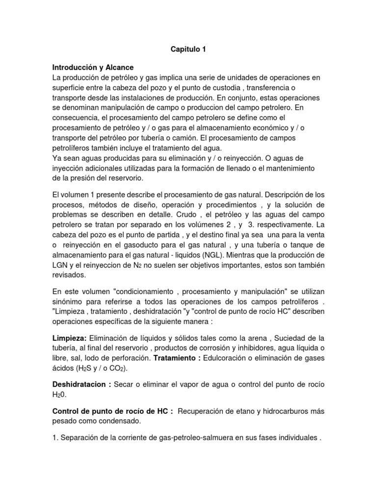 Capitulo 1 Gas | PDF | Petróleo | Gas natural