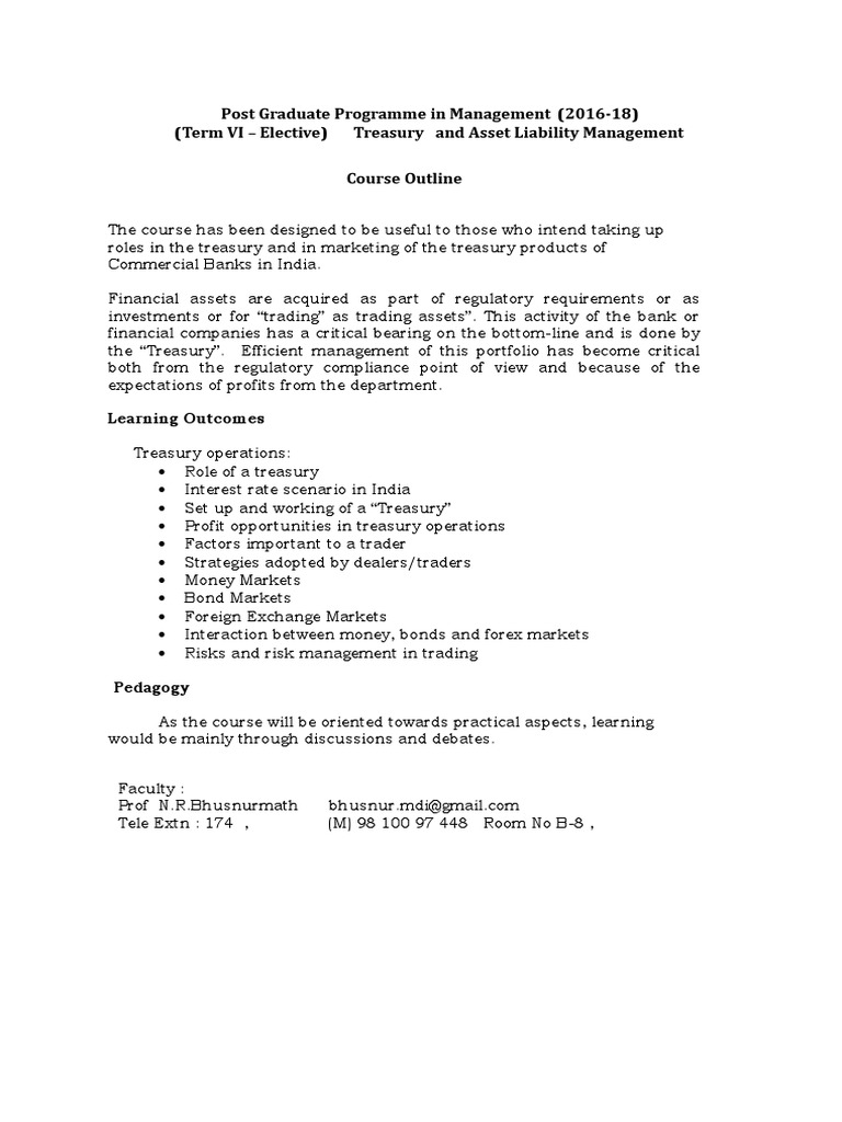 Post Graduate Programme in Management (2016-18) (Term VI - Elective ...