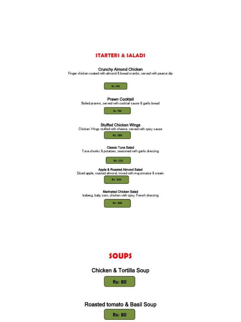 The Saddle Room Menu | PDF | Steak | Salad