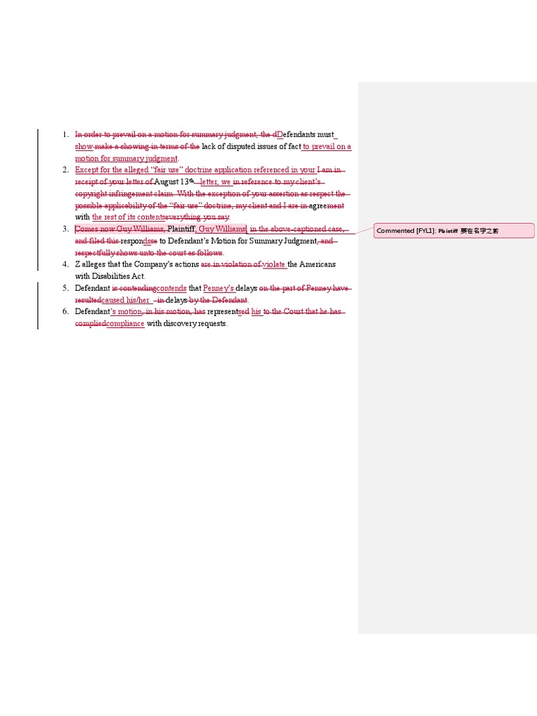 ALW Editing Exercise | PDF