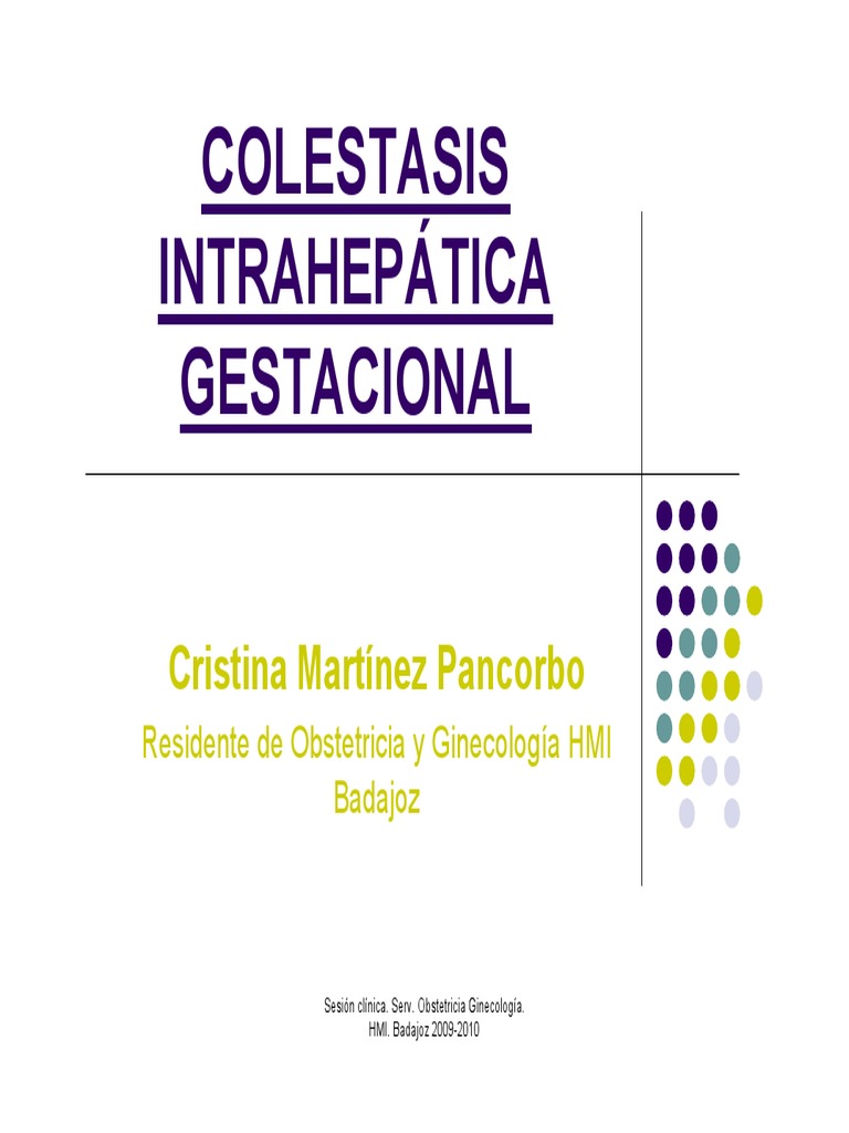 Colestasis Gestacional PDF | PDF | Partería | Especialidades Medicas