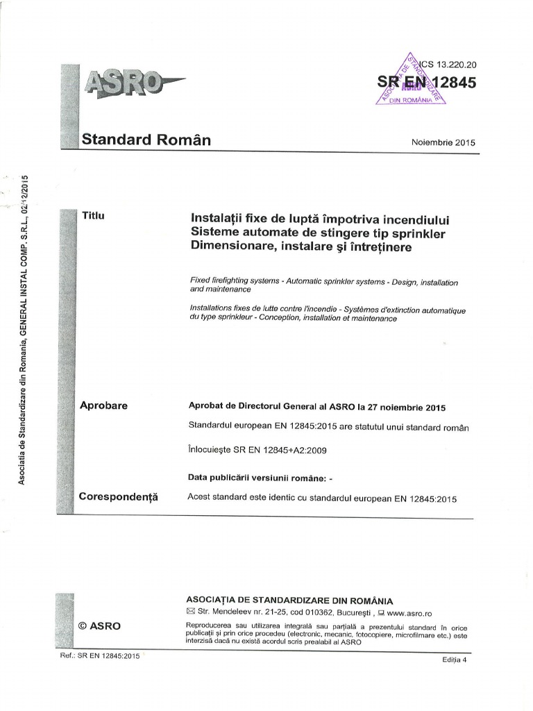SR en 12845 2015 PDF | PDF