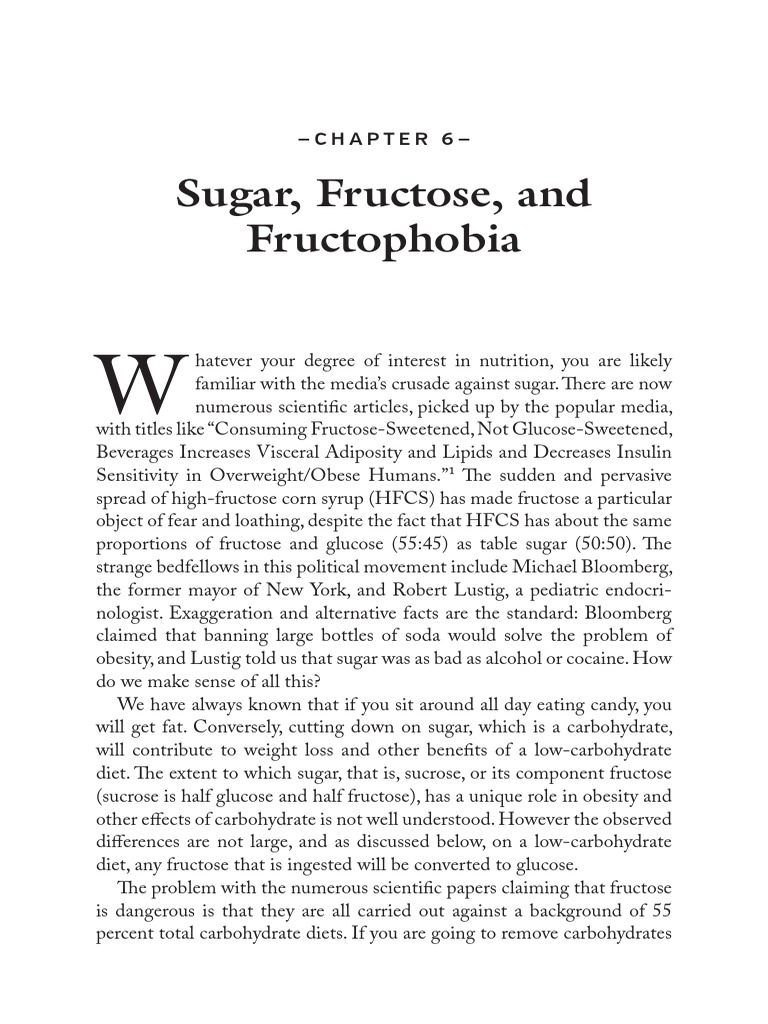 Nutrition in Crisis - Chapter 6: Sugar, Fructose, and Fructophobia ...