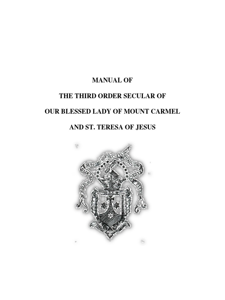 Manual of The Third Order of Our Lady of MT Carmel | PDF | Eucharist ...