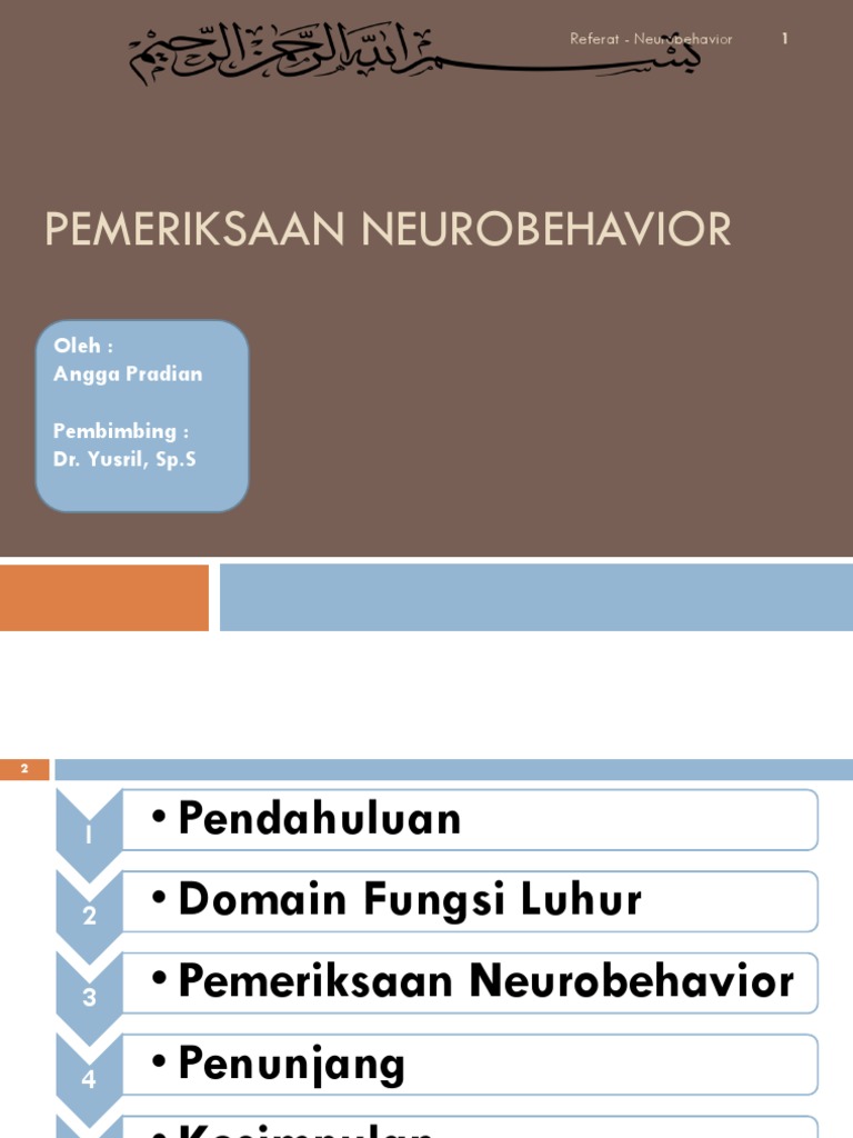 Pemeriksaan Neurobehavior | PDF