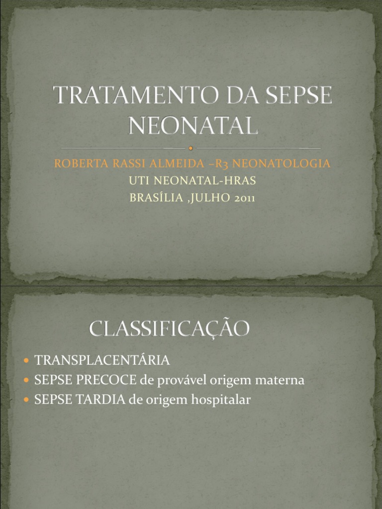Sepse Neonatal | PDF | Sepse | Penicilina