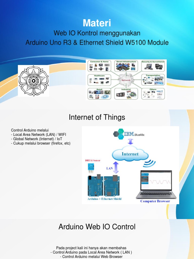 Materi Arduino Uno W5100 Ethernet Shield | PDF