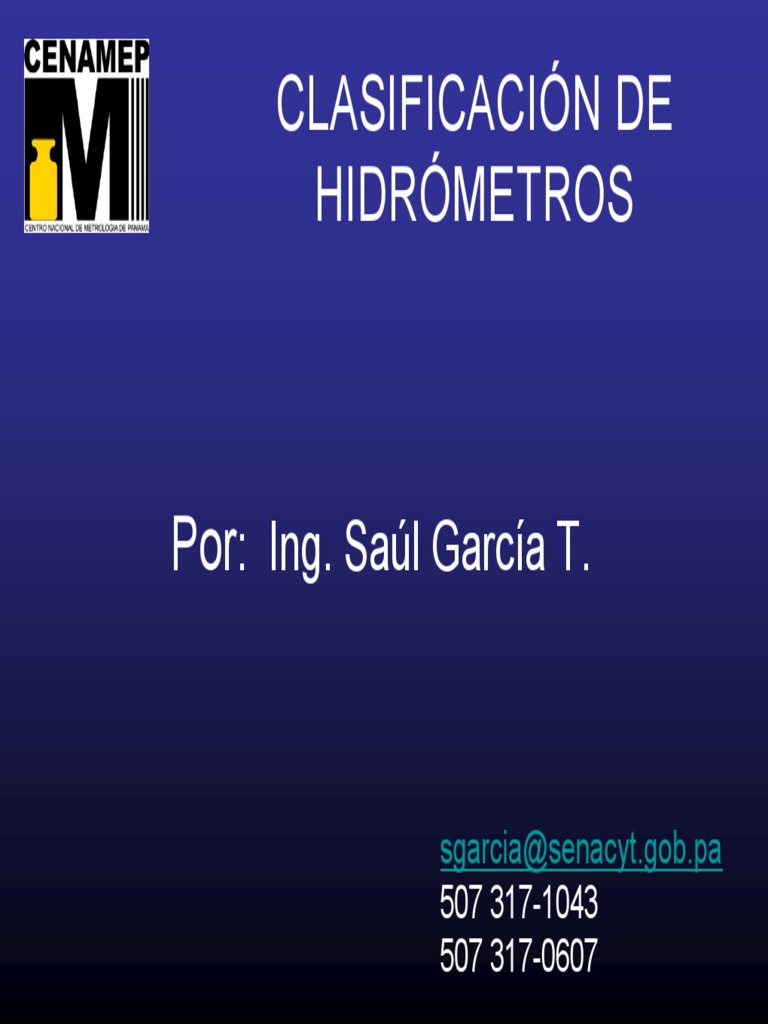 05 Hydrometers Clasification Part 1 - Saúl García PDF | PDF | Densidad | Química