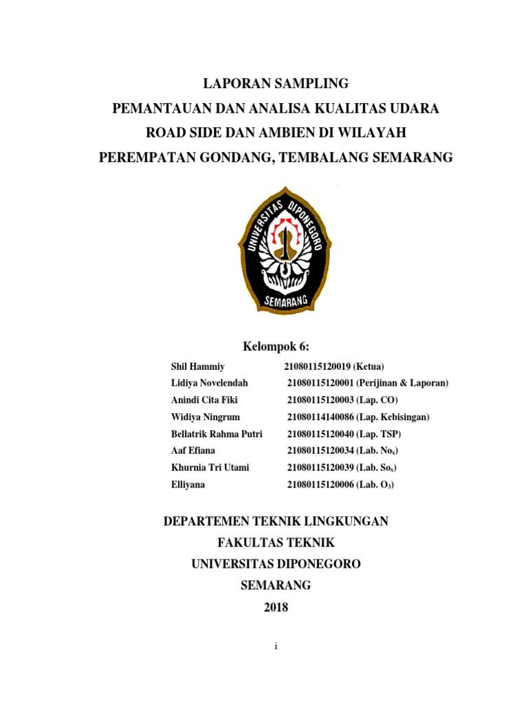Laporan Kualitas Udara Gondang | PDF | Teknologi & Rekayasa