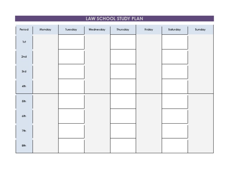 Law School Study Plan | PDF