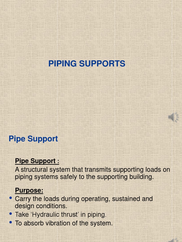 Pipe Supports | PDF | Pipe (Fluid Conveyance) | Applied And ...