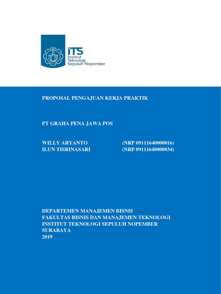 Proposal Kerja Praktik ITS | PDF