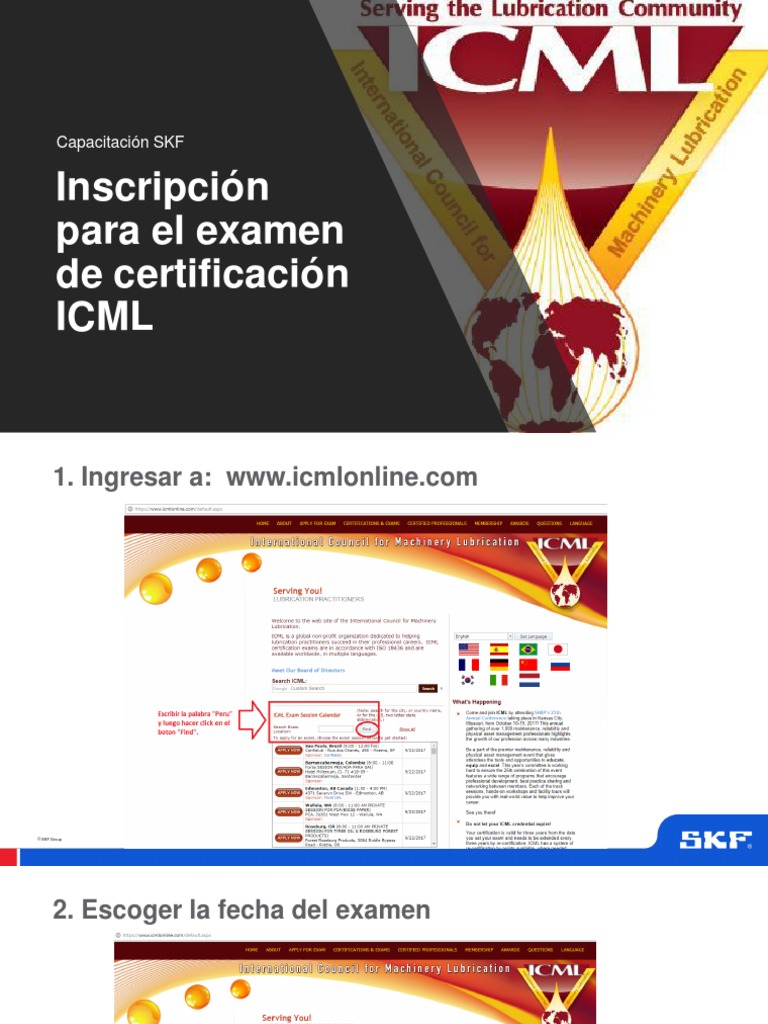 Inscripción para El Examen de Certificación ICML | PDF
