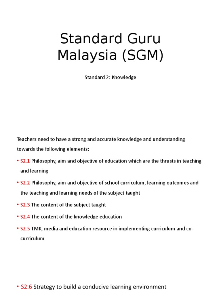Standard Guru Malaysia | PDF | Curriculum | Teachers