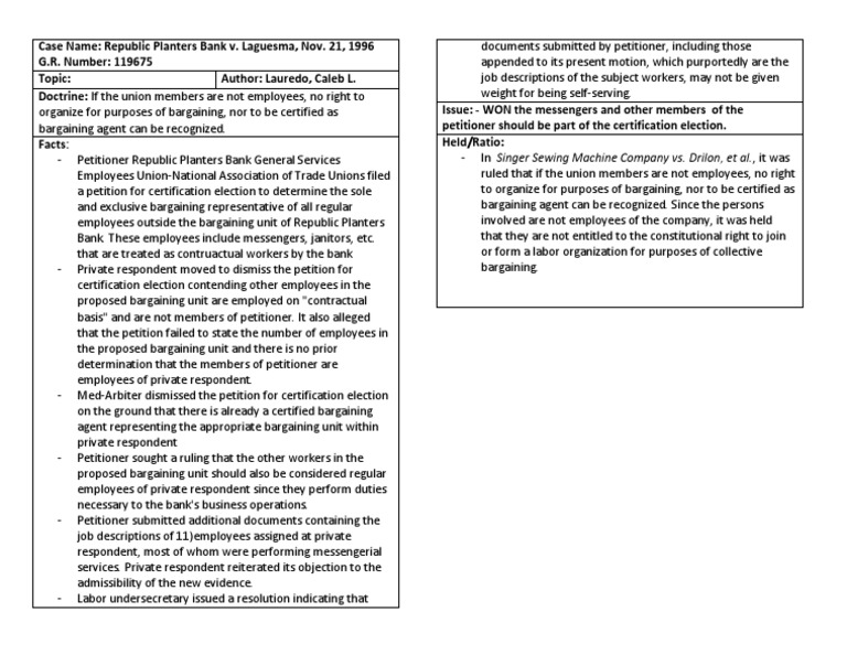 Union Rights and Employee Status Case | PDF | Trade Union | Virtue
