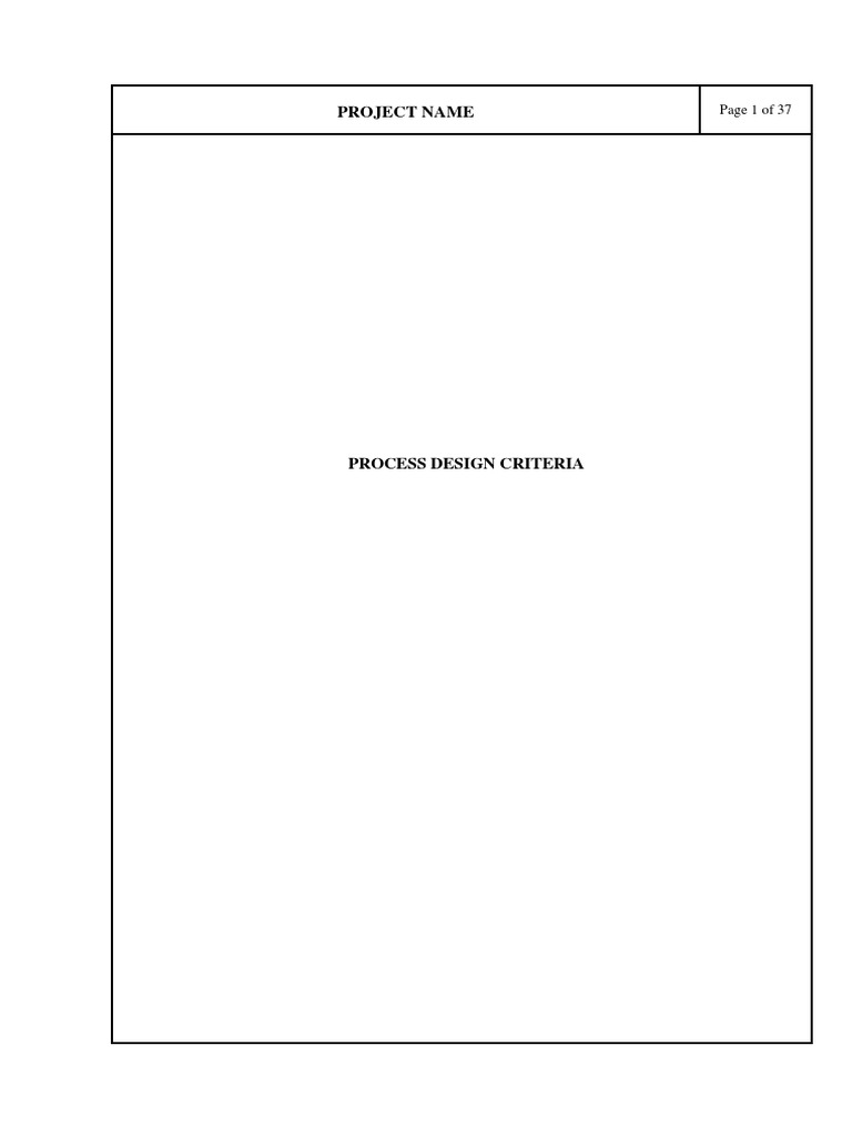 Process Design Criteria | PDF | Pump | Valve