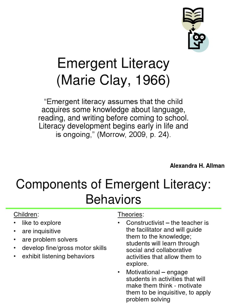 Emergent Literacy Ppt Constructivism Philosophy Of Education Literacy