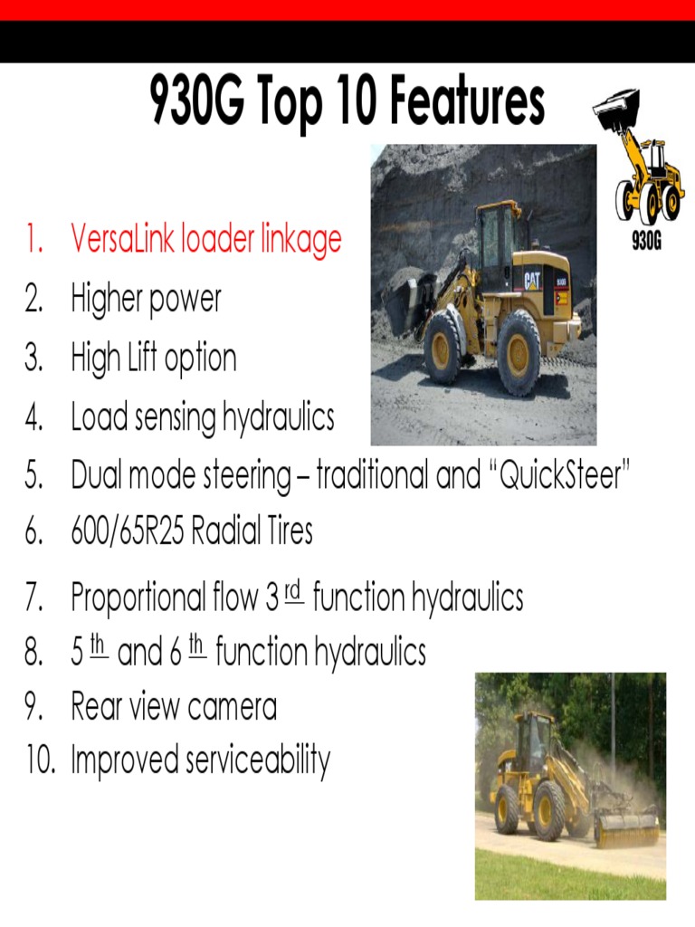 930G Loader: Top 10 Features Explained | PDF | Loader (Equipment) | Tire