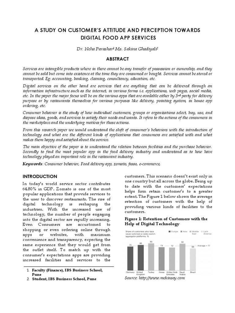 Digital Food App User Insights | PDF | Consumer Behaviour | Mobile App