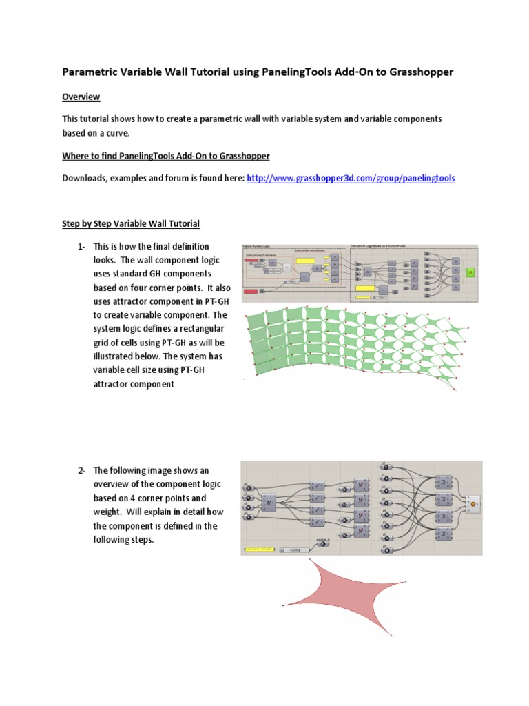 Parametric Variable Wall Tutorial Using Panelingtools Add-On To ...