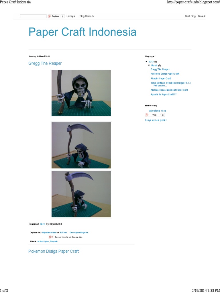 Paper Craft Indonesia | PDF | Pokémon | Computer Aided Design