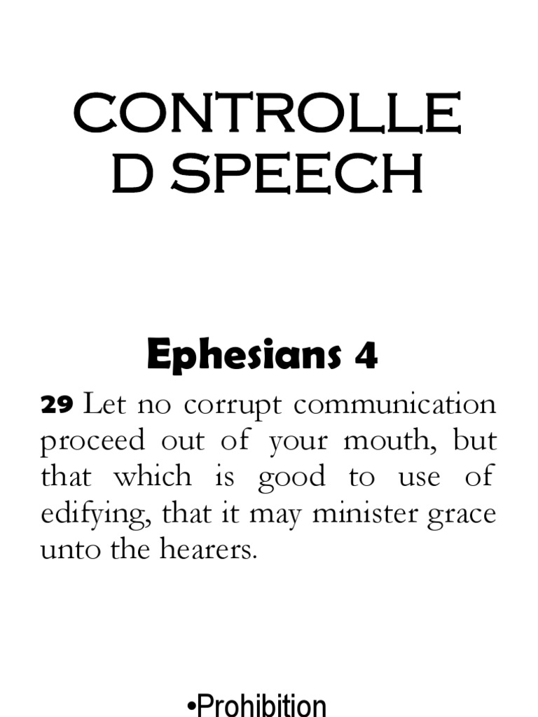 Controlled Speech | PDF