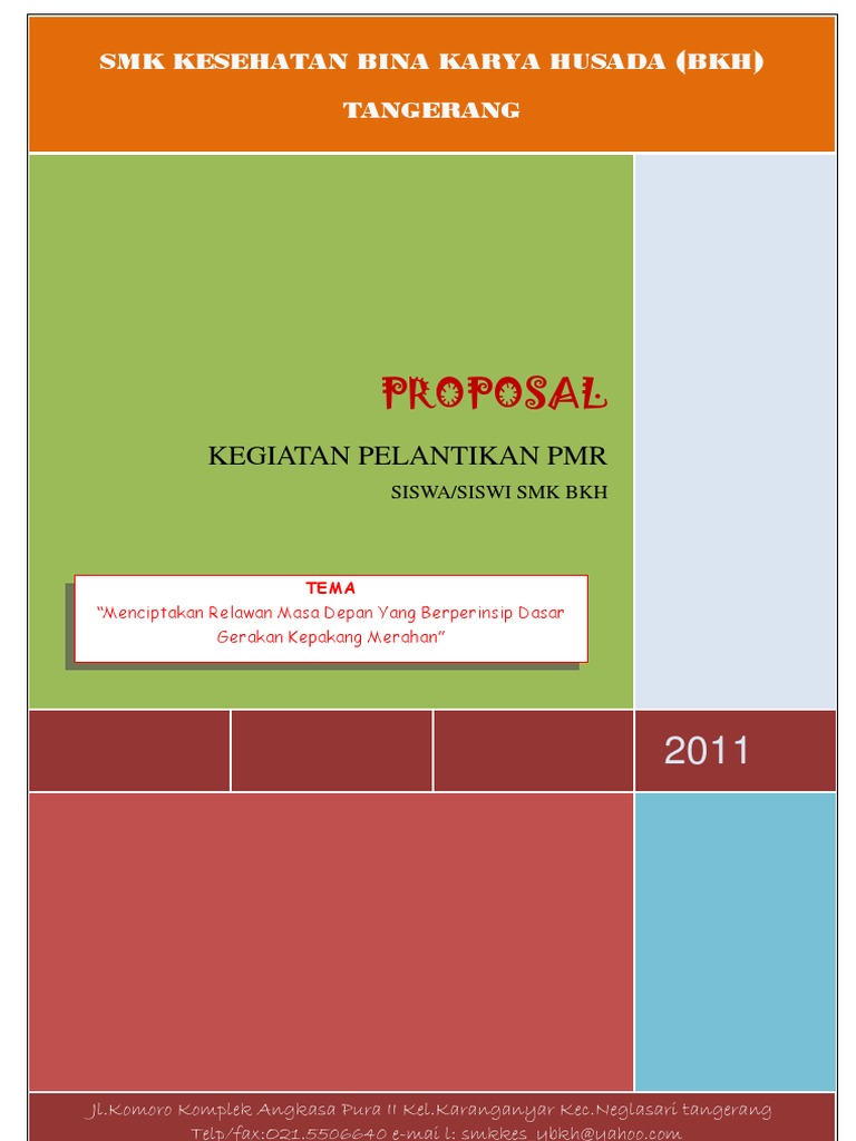 Proposal Pelantikan PMR SMK BKH 2011 | PDF