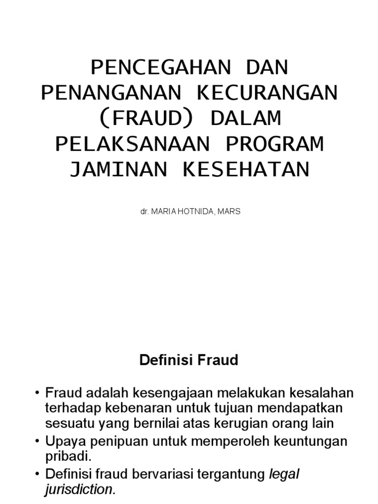 Pencegahan Kecurangan | PDF
