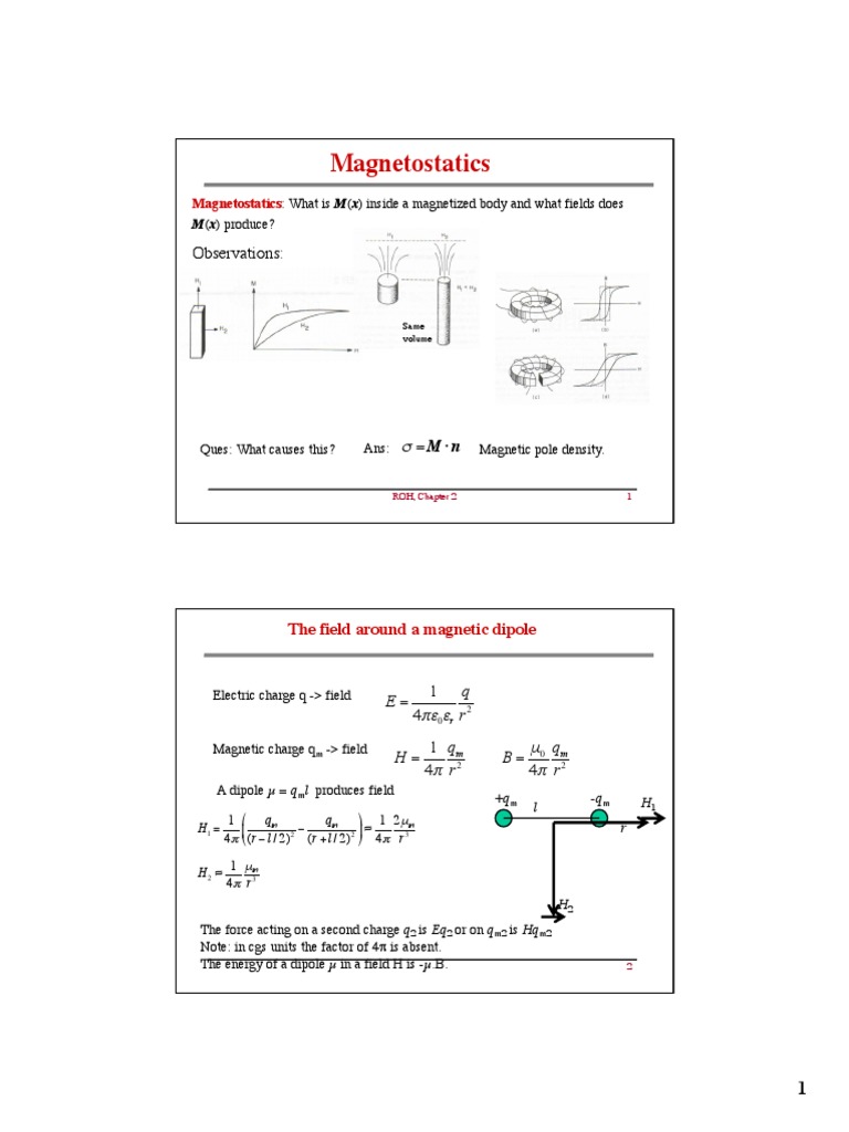 Lecture 3 Magnetostatics 2019 PDF | PDF | Electromagnetism | Force