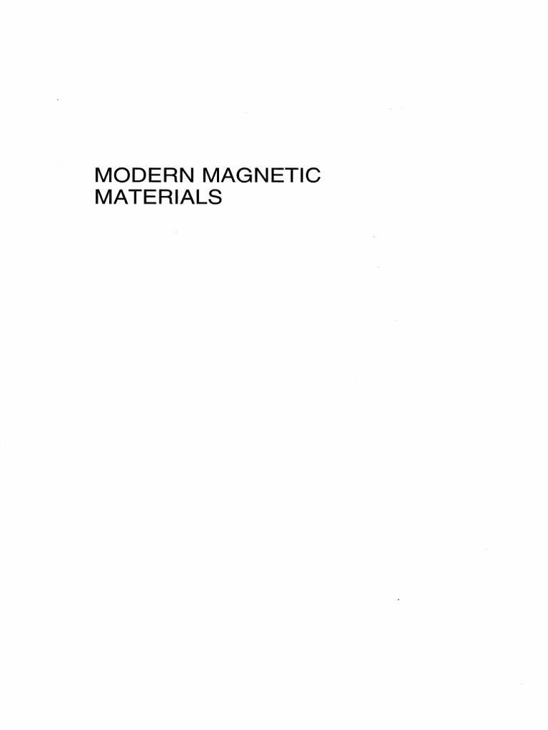 O'Handley Magnetic PDF | PDF | Maxwell's Equations | Magnetic Field
